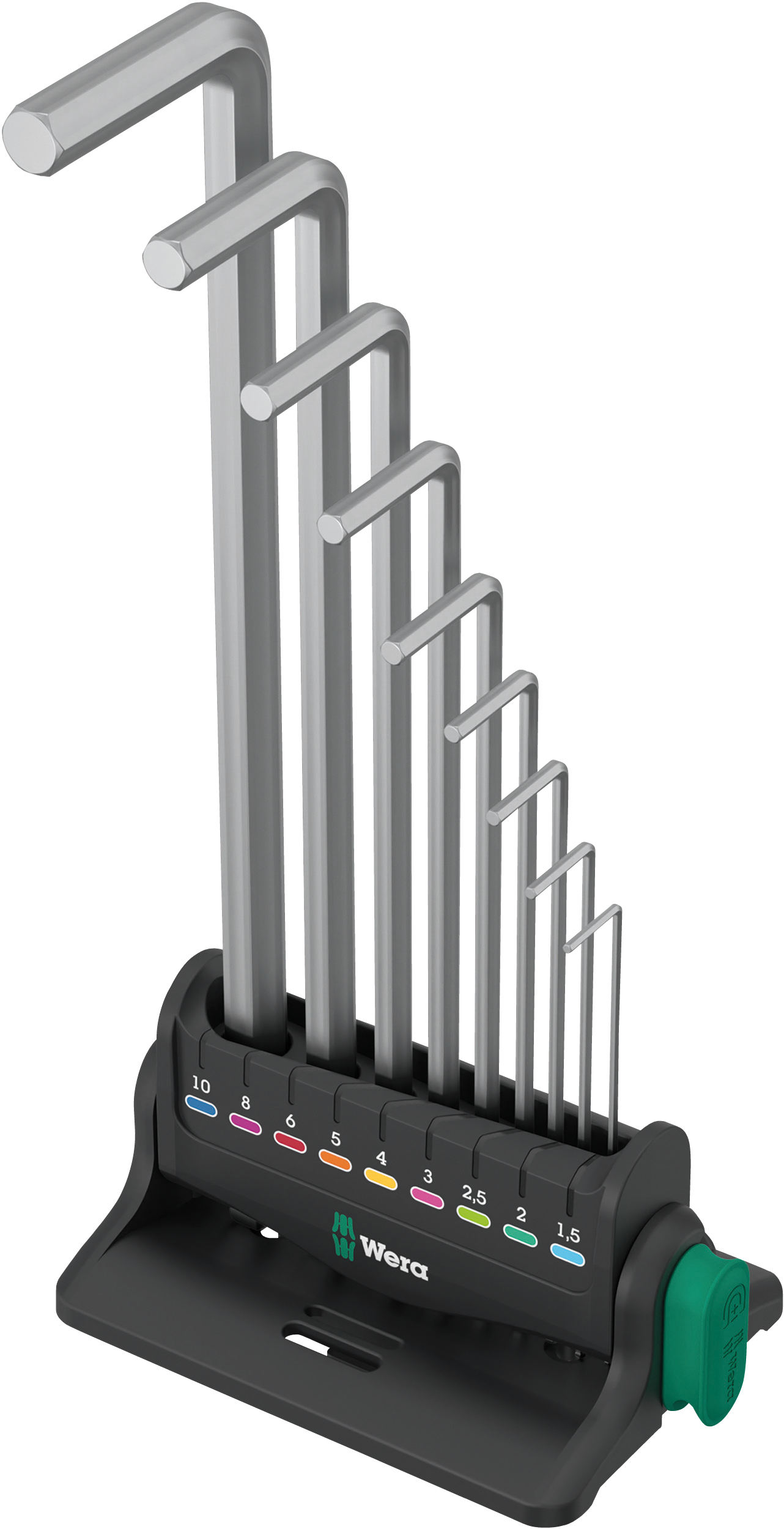 Wera 950/9 Pkl Hex-Plus 8, Chrome-Plated, Workshop Rack, 9pc, 05022102