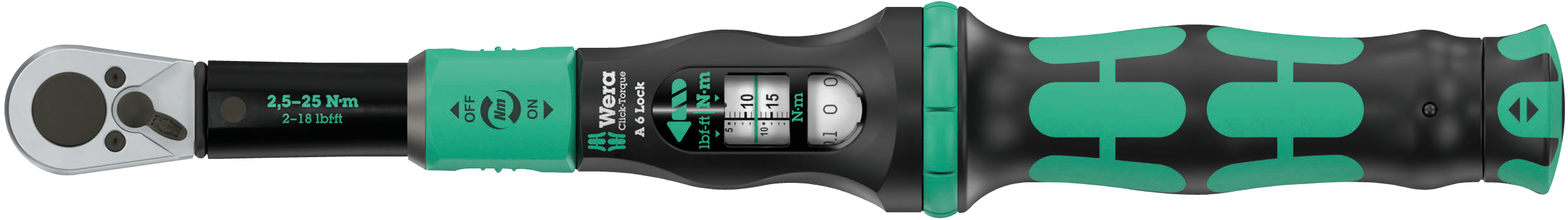 Wera Click-Torque Lock A 6 Torque wrench, adjustable, Torque Lock func