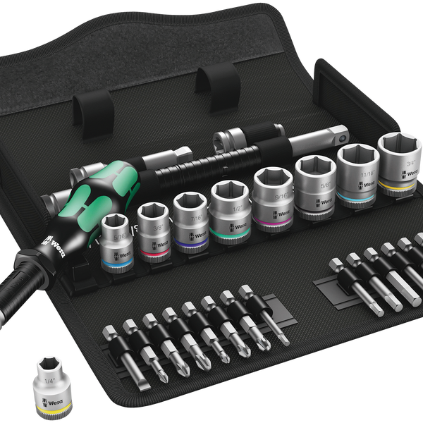 8100 SB 9 Zyklop Speed Ratchet Set 3 8 drive imperial